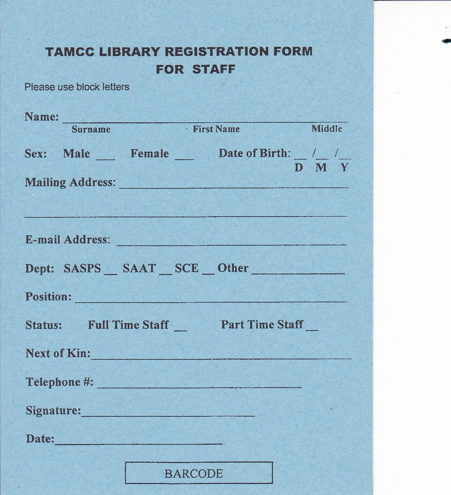 Forms – T.A. Marryshow Community College