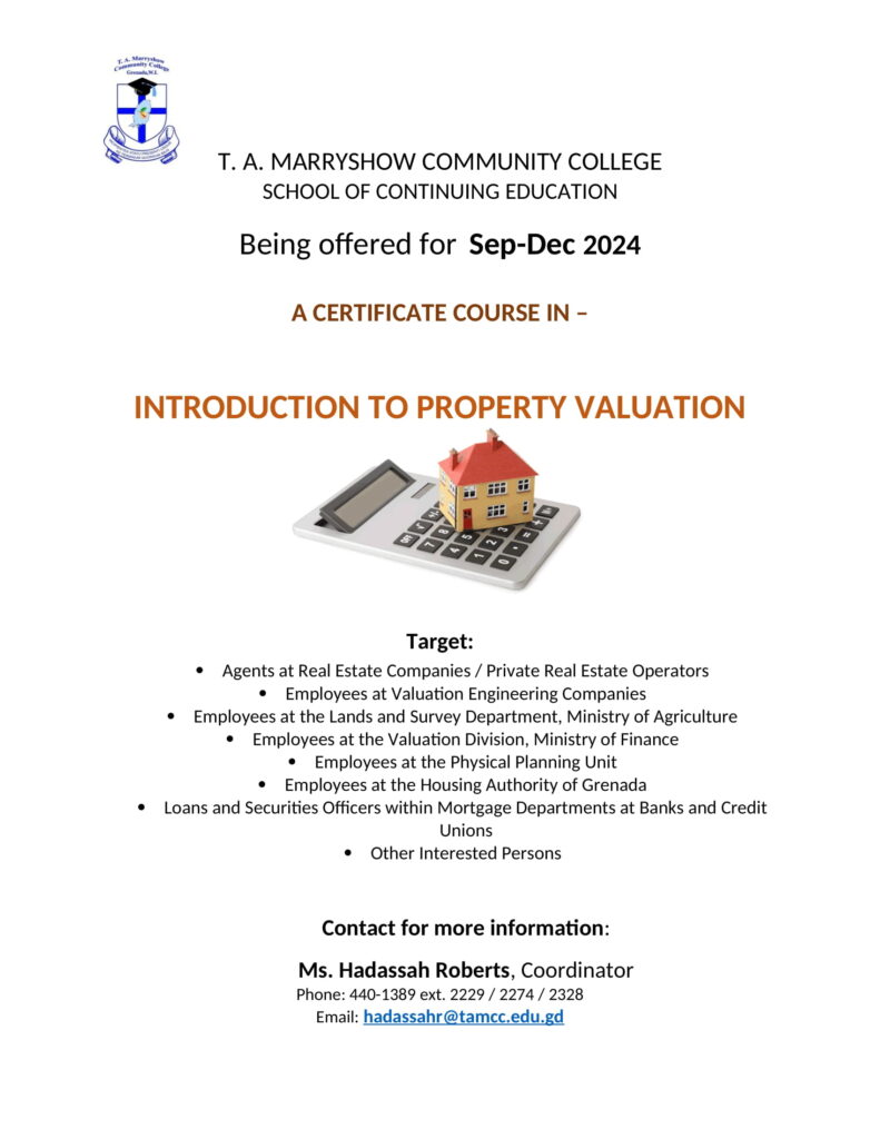 Certificate Courses – T.A. Marryshow Community College